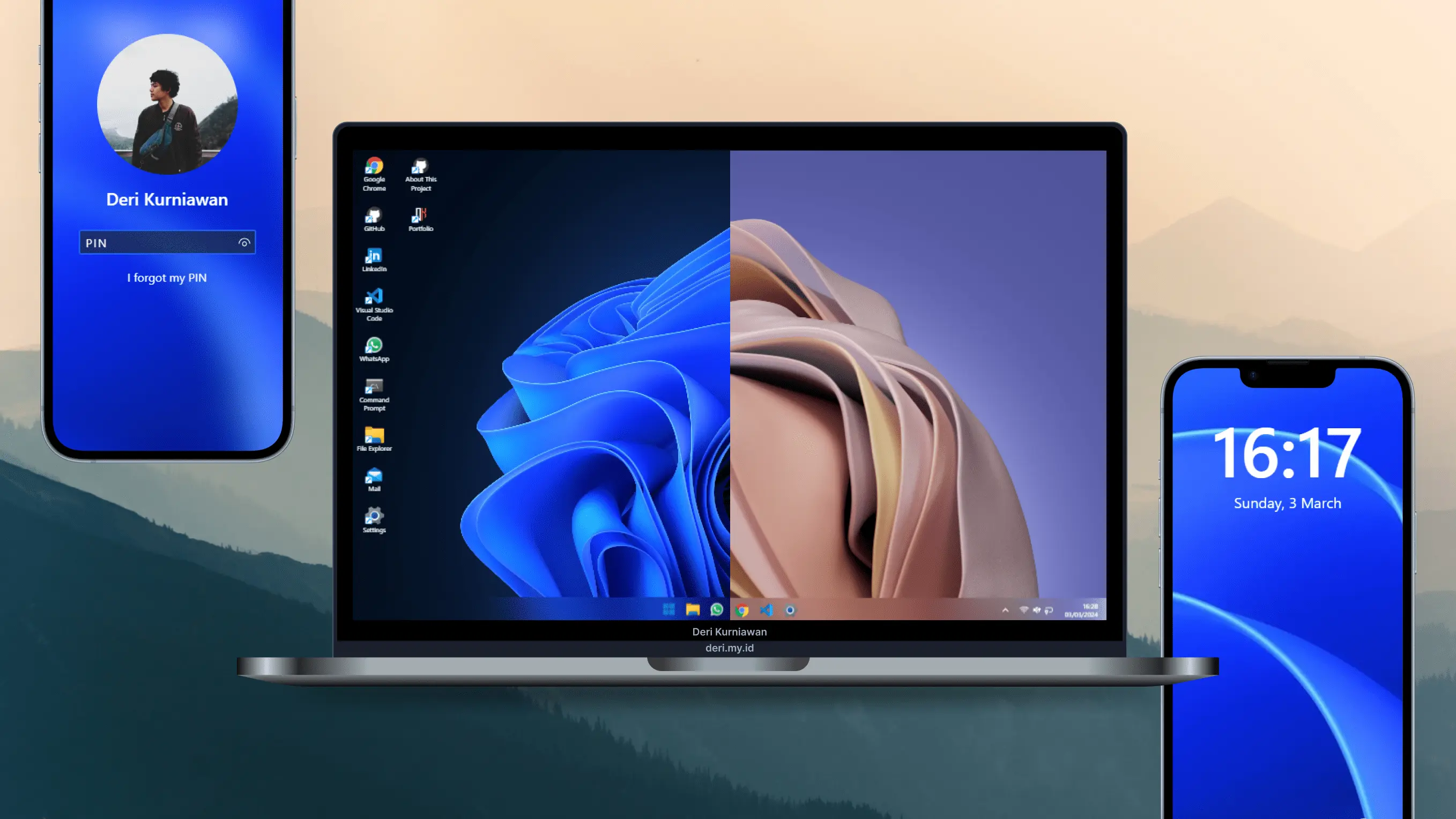 Deri Kurniawan Windows 11 OS Clone - Showcase Detail | Super Portfolio